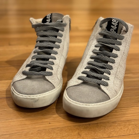 P448 | Shoes | P448 Hi Top Tennies Size 4 With Extra Gray Shoelaces ...